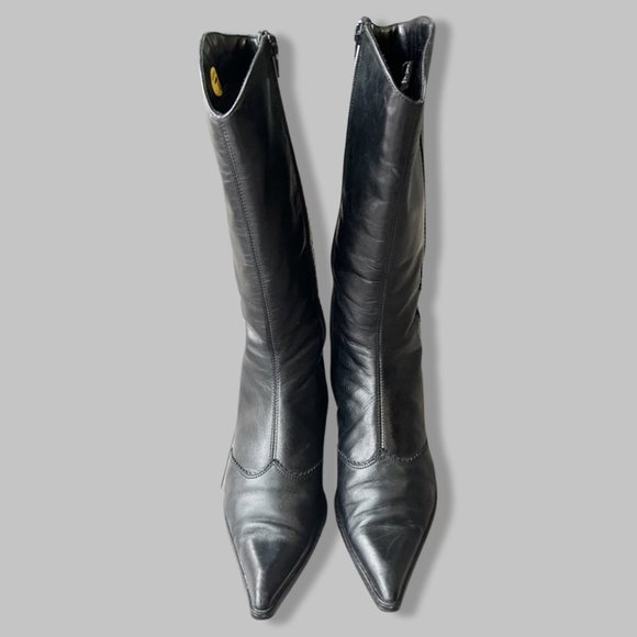 Arnold Churgin | Shoes | Vintage Arnold Churgin Black Leather Kitten ...